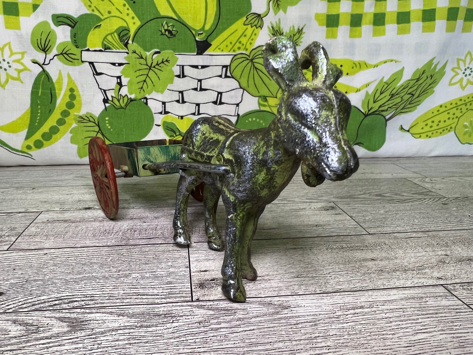 1900 Rare Antique Cast Iron Goat Pulling Cart, Kenton Hardware Toy - Etsy