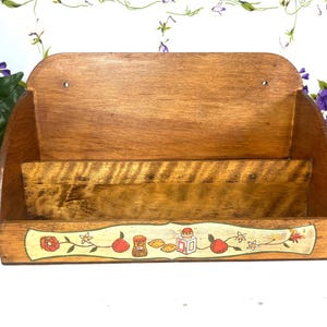 Vintage Wood Spice Rack, Dovetail Corners, Rustic Country Cottage ...