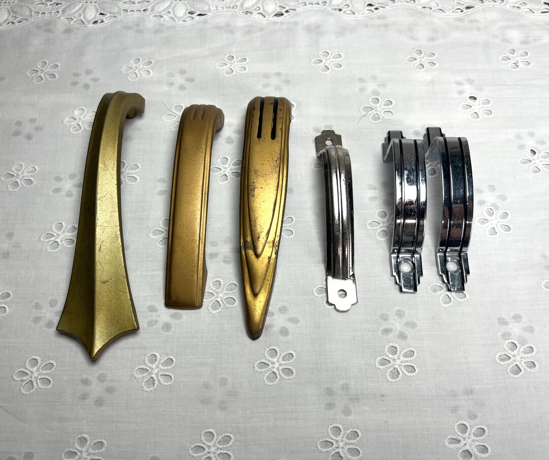 Vintage Art Deco Vertical Handles: Architectural Salvage Restoration ...