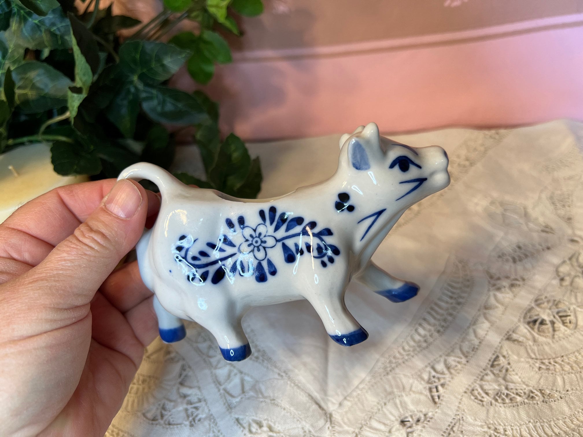 Vintage Blue Delft Cow Creamer Small Hand Painted Dutch - Etsy