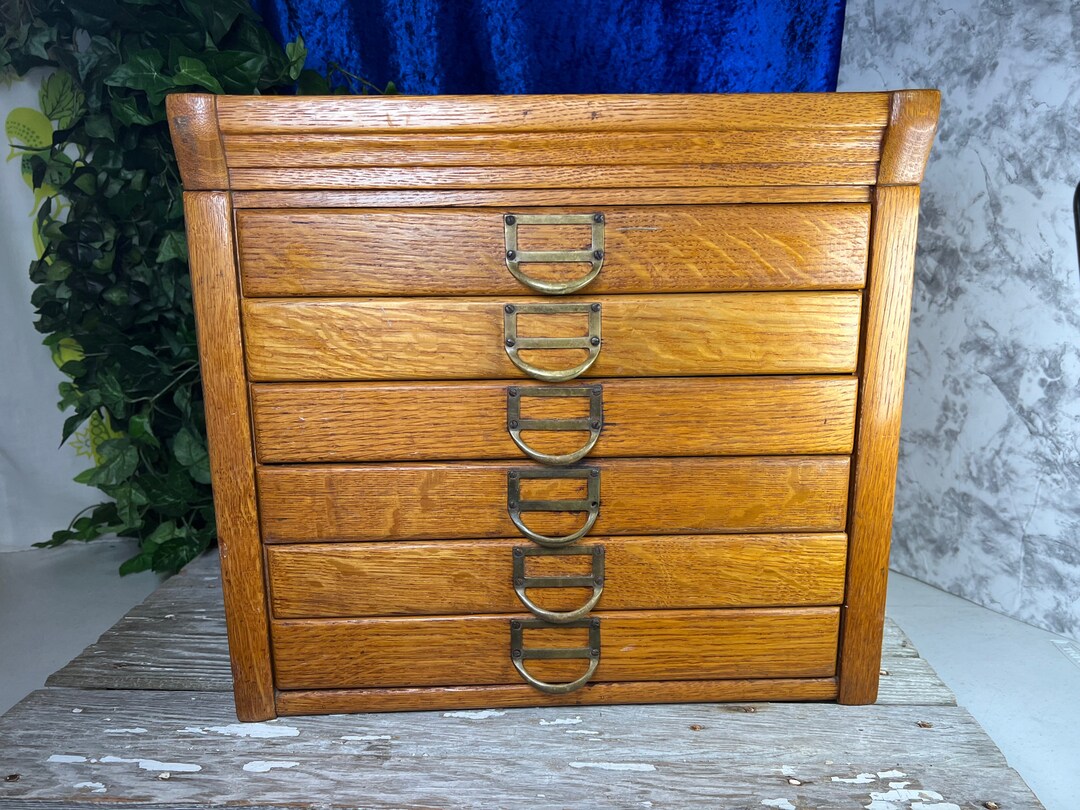 Vintage Wood Watchmaker Cabinet, Tool Chest, Machinist, Flat File, 6 ...