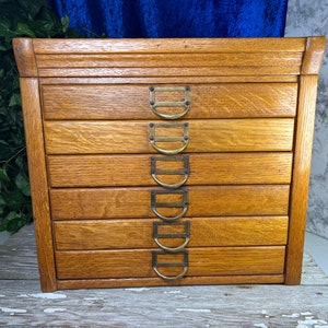 Vintage Wood Watchmaker Cabinet, Tool Chest, Machinist, Flat File, 6 ...
