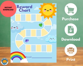 Kids Reward Chart Printable Behavior Chart Daily Chore Chart Kids ...