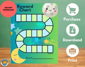 Kids Reward Chart | Printable Behavior Chart | Daily Chore Chart | Kids ...