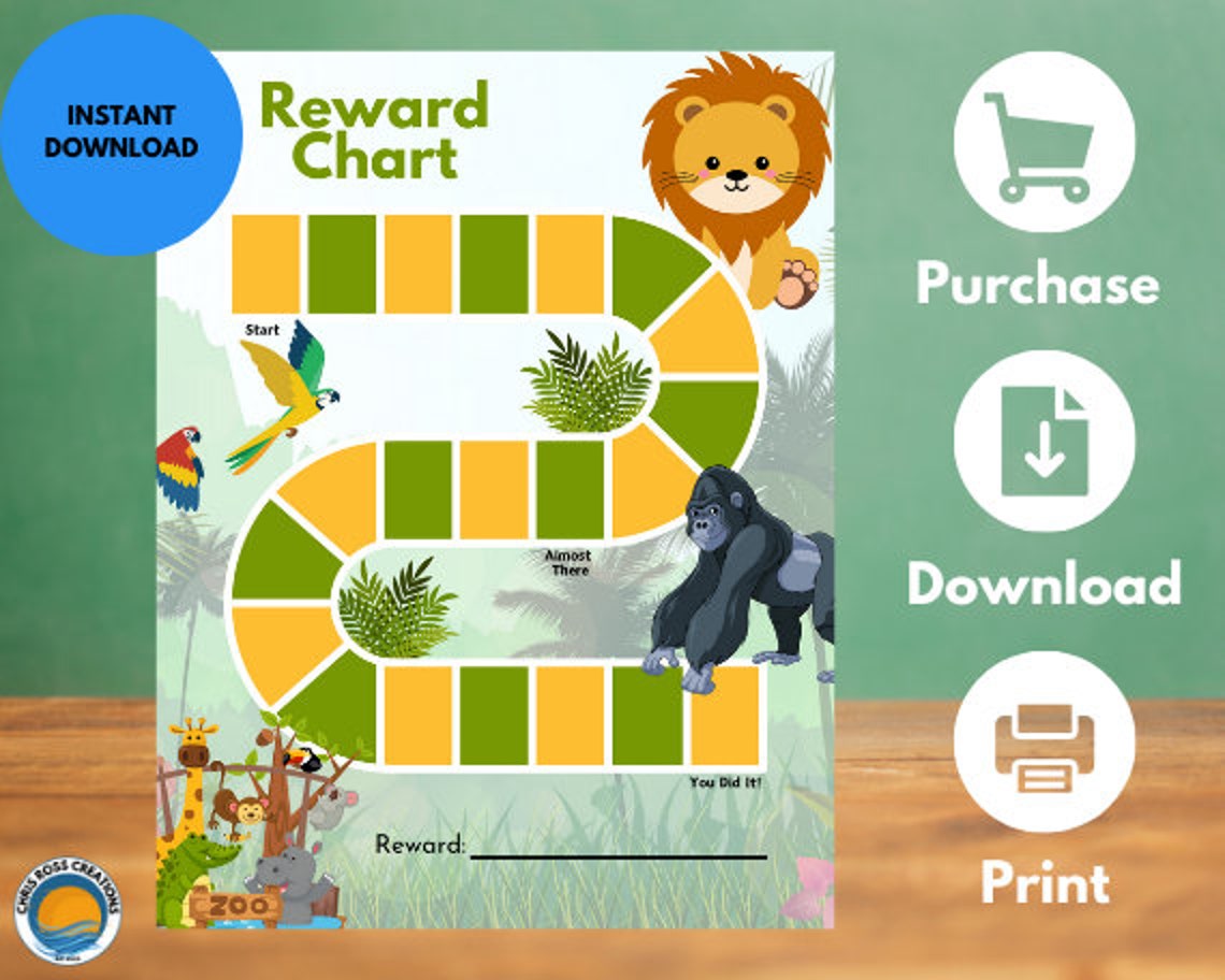 Kids Reward Chart | Printable Behavior Chart | Daily Chore Chart | Kids ...