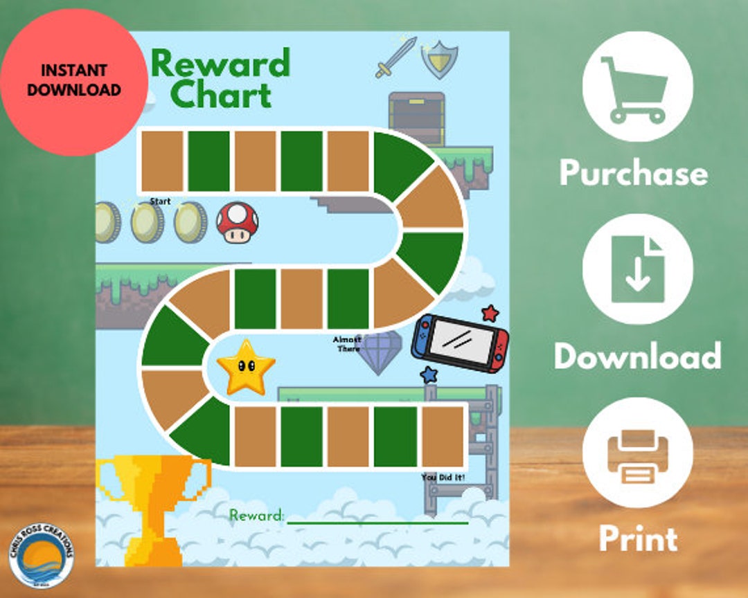 Kids Reward Chart Printable Behavior Chart Daily Chore Chart Kids ...