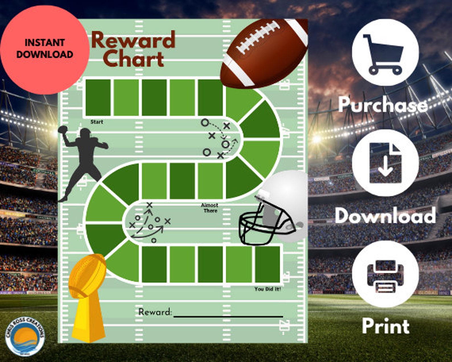 Kids Reward Chart | Printable Behavior Chart | Daily Chore Chart | Kids ...