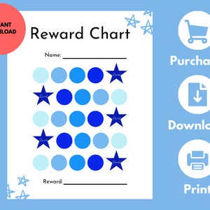 Kids Reward Chart | Printable Behavior Chart | Daily Chore Chart | Kids ...