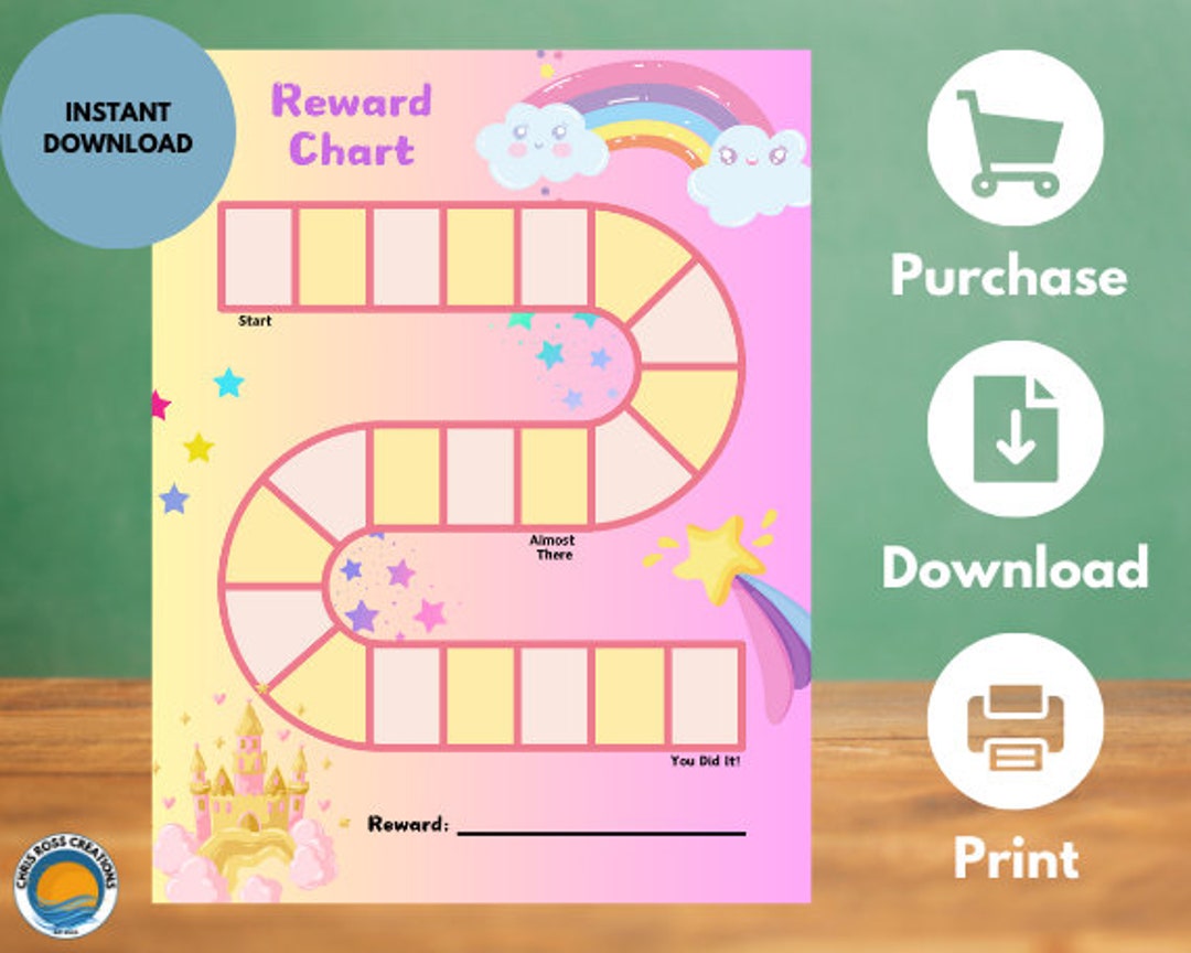 Kids Reward Chart | Printable Behavior Chart | Daily Chore Chart | Kids ...
