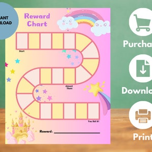 Kids Reward Chart | Printable Behavior Chart | Daily Chore Chart | Kids ...