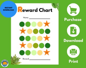 Kids Reward Chart | Printable Behavior Chart | Daily Chore Chart | Kids ...