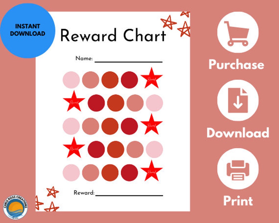 Kids Reward Chart | Printable Behavior Chart | Daily Chore Chart | Kids ...