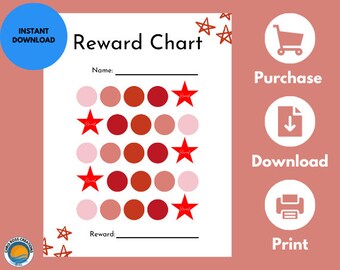 Kids Reward Chart | Printable Behavior Chart | Daily Chore Chart | Kids ...