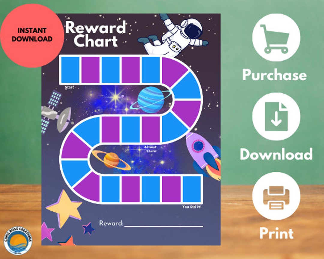 Kids Reward Chart | Printable Behavior Chart | Daily Chore Chart | Kids ...