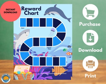 Kids Reward Chart Printable Behavior Chart Daily Chore Chart Kids ...
