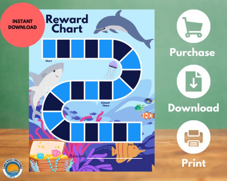 Kids Reward Chart | Printable Behavior Chart | Daily Chore Chart | Kids ...