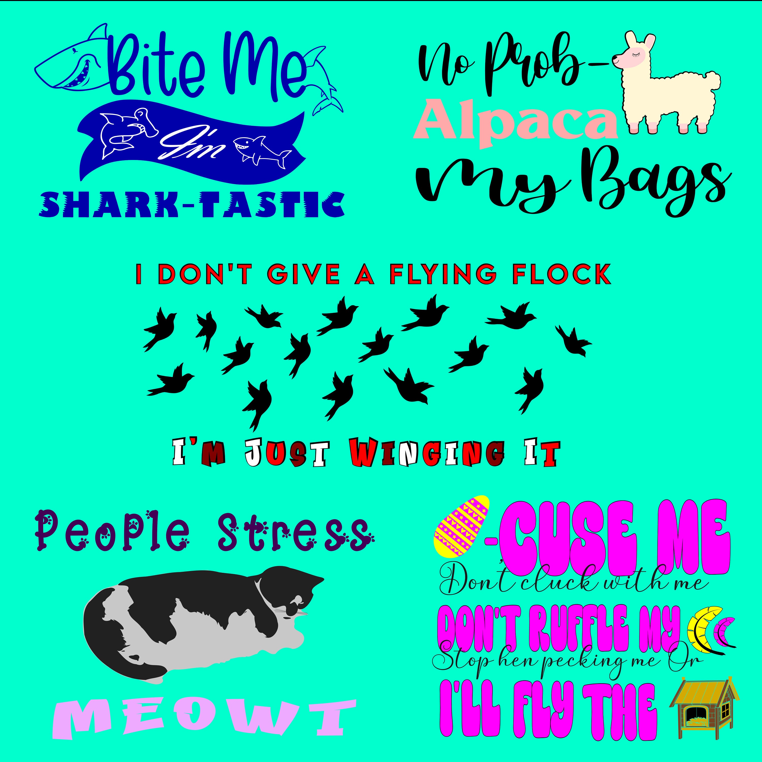 Pun Design SVG Bundle of Fun Punny SVG Bundle Sarcastic Svg Png Jpeg ...