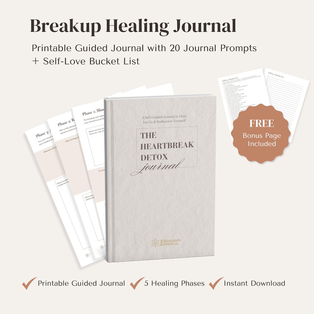 Heartbreak Detox Journal | Printable Breakup Journal | Self-guided ...