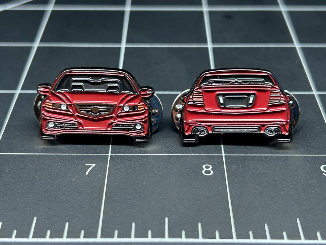 TL Type-s Moroccan Red Pearl (MRP) Front & Rear End L 1.0"x0.63" Car ...