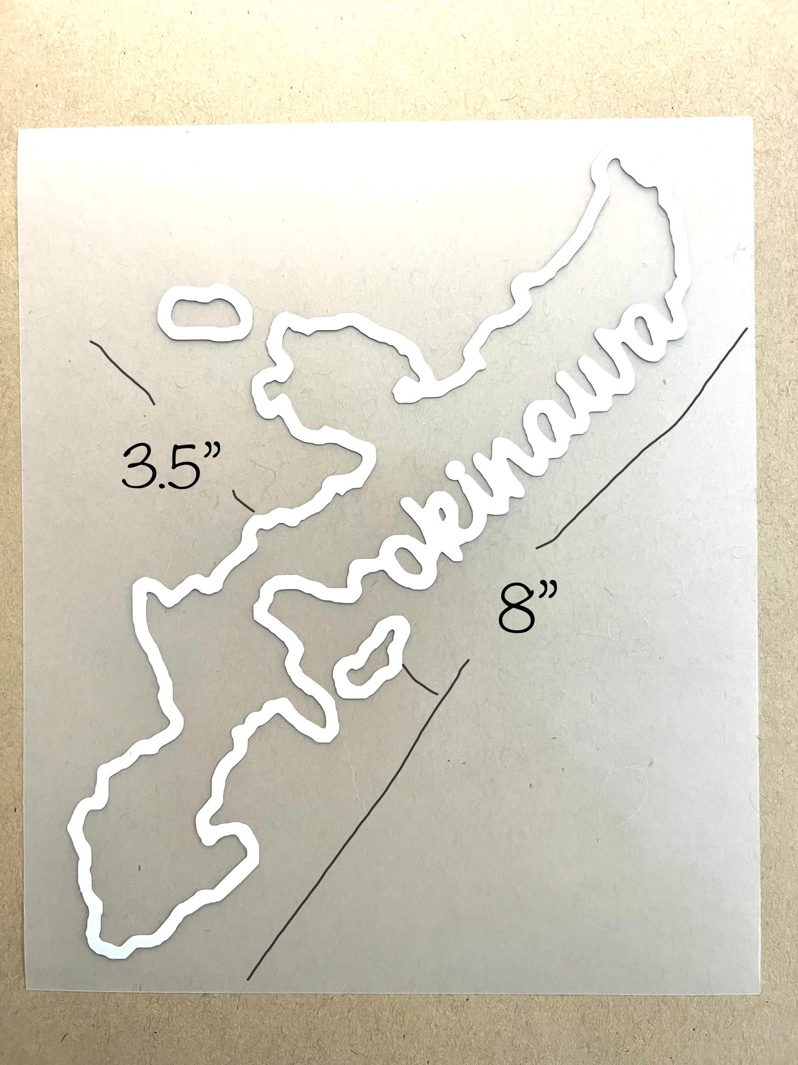 Okinawa Map Decal Sticker - Etsy