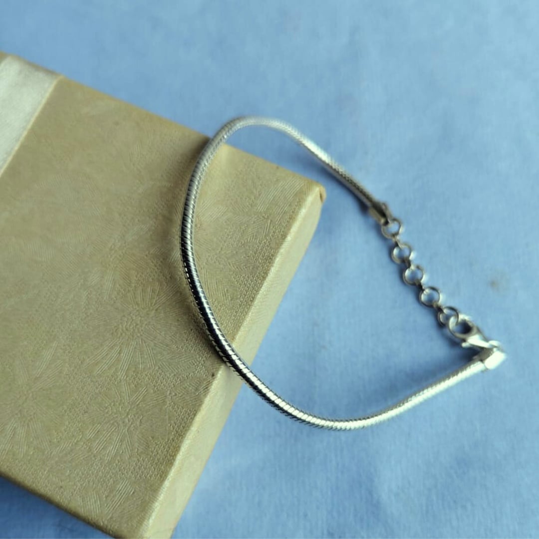 Snake Chain Bracelet,sterling Silver Flexible Thin Snake SOLID SILVER ...