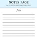 Minimalist Lined Notes Page Printable, Note Template, Journal Writing ...