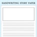 Handwriting Story Practice Paper Printable, Kids Draw Write Sheet ...