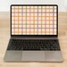 Neutral Gingham Laptop Wallpaper, Beige Minimalist MacBook Background ...