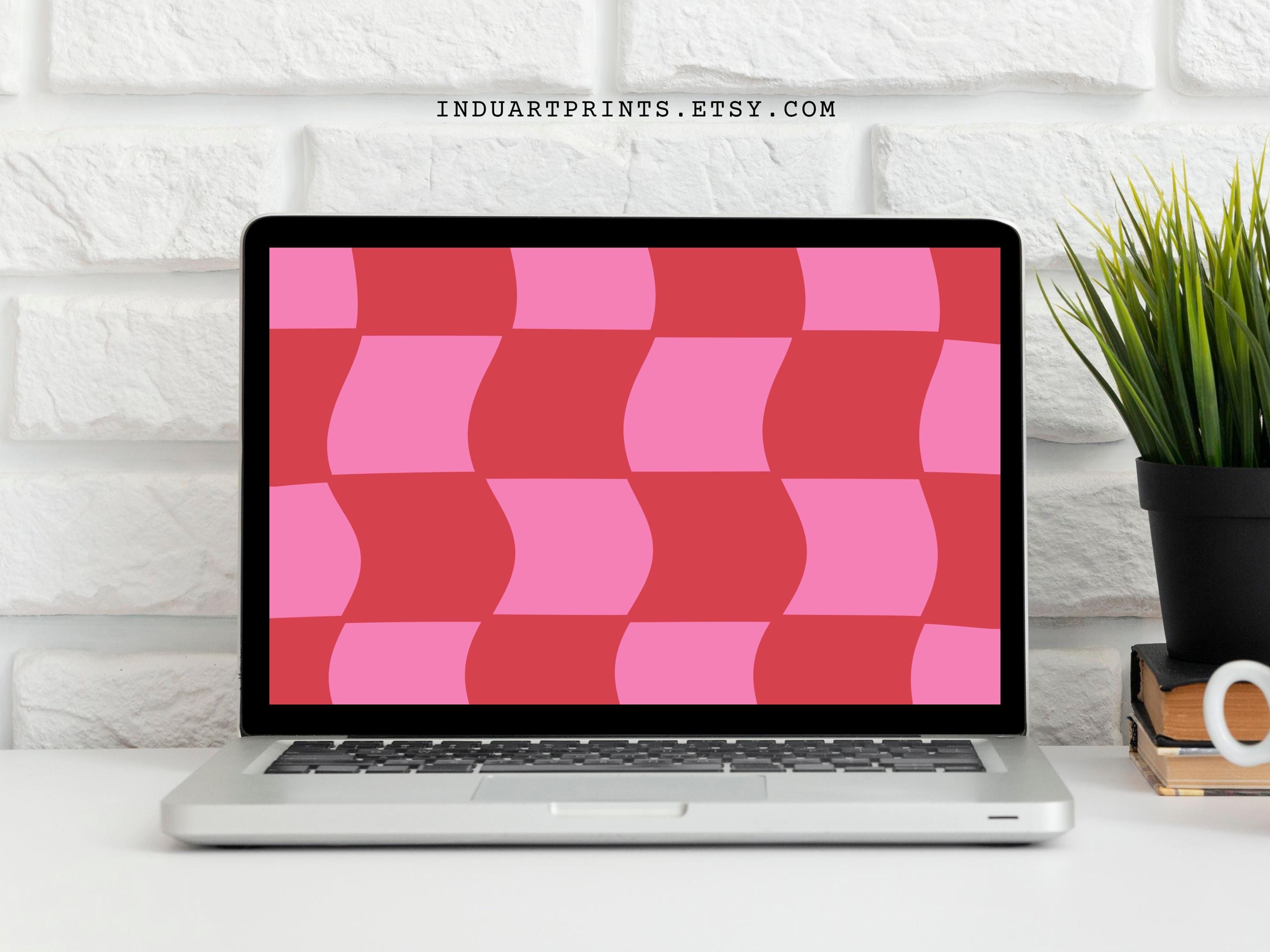 Checkered Laptop Wallpaper, Geometric Pattern Background, Abstract ...