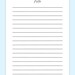 Minimalist Lined Notes Page Printable, Note Template, Journal Writing ...