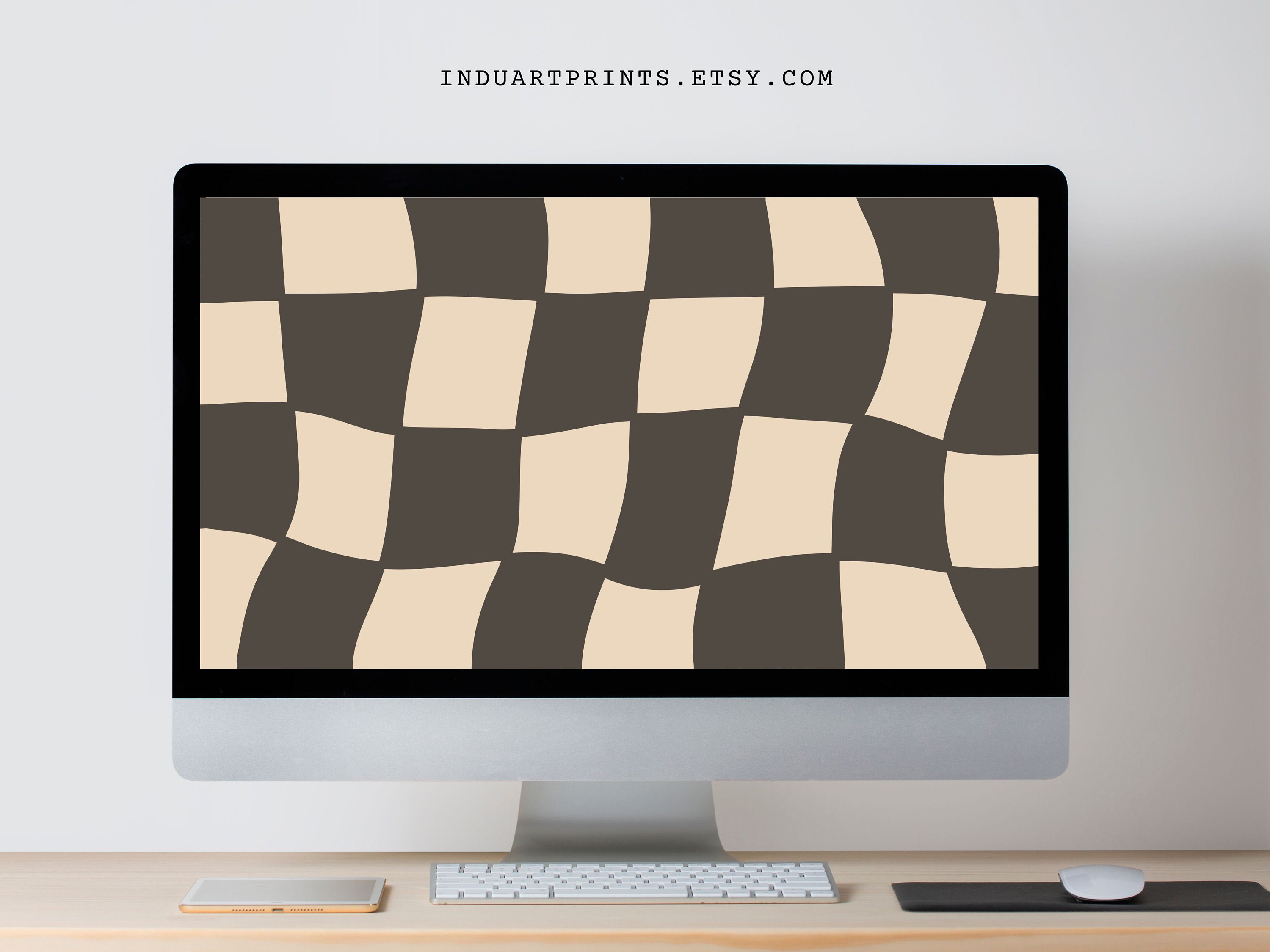 Checkered Desktop Wallpaper, Geometric Pattern Background, Abstract ...