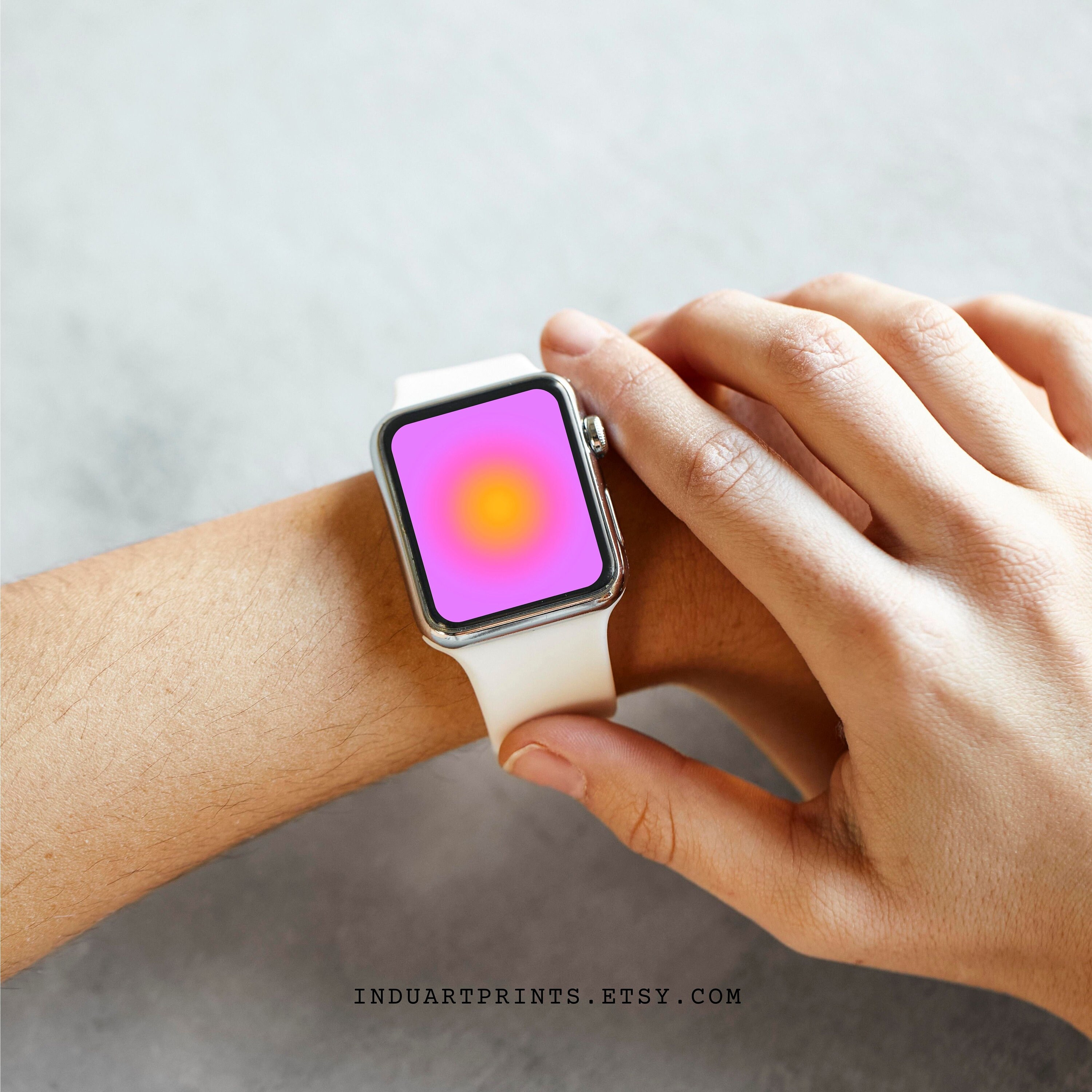 Aura Gradient Apple Watch Wallpaper, Colorful Smartwatch Background ...