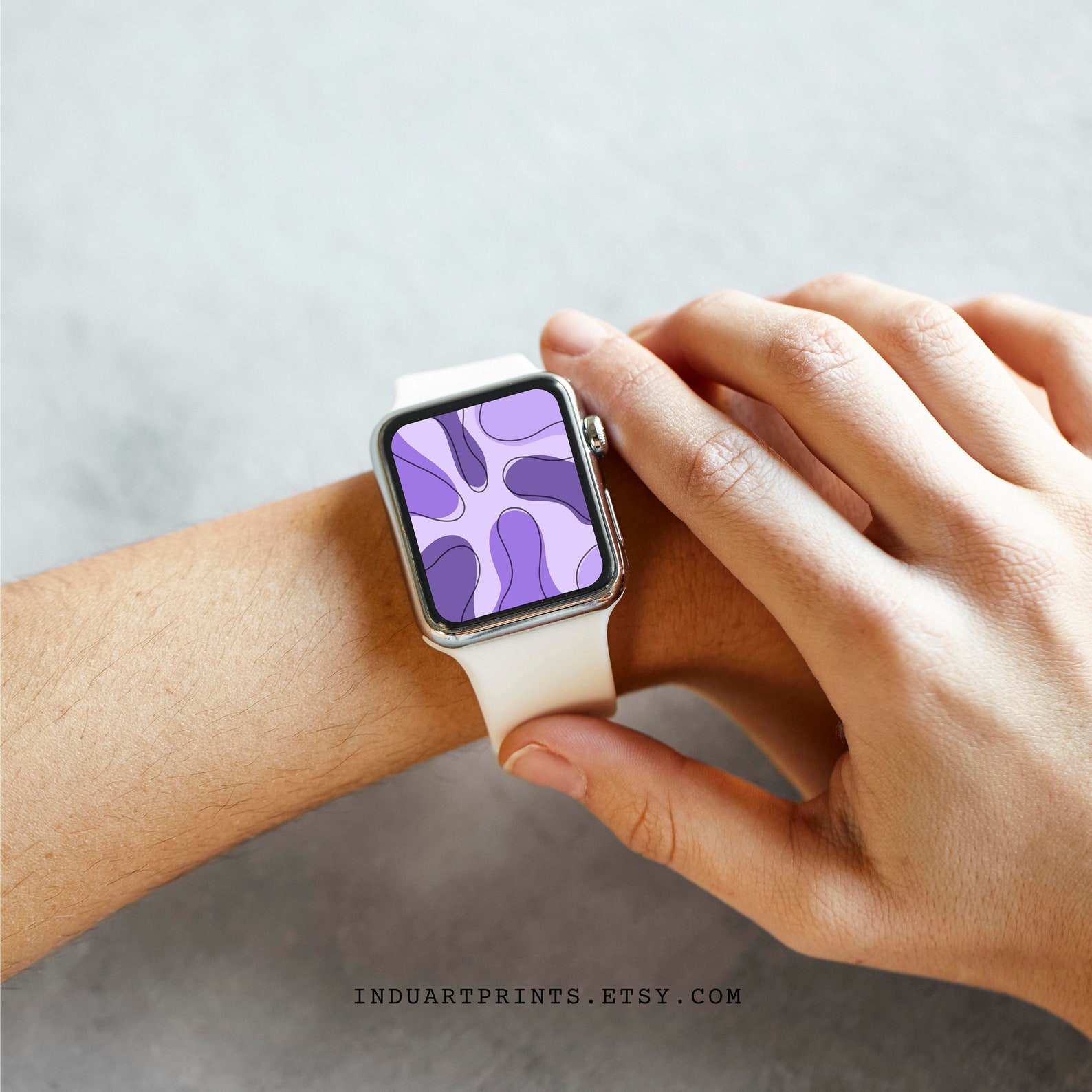 Abstract Purple Apple Watch Wallpaper, Colorful Smartwatch Backgrounds ...