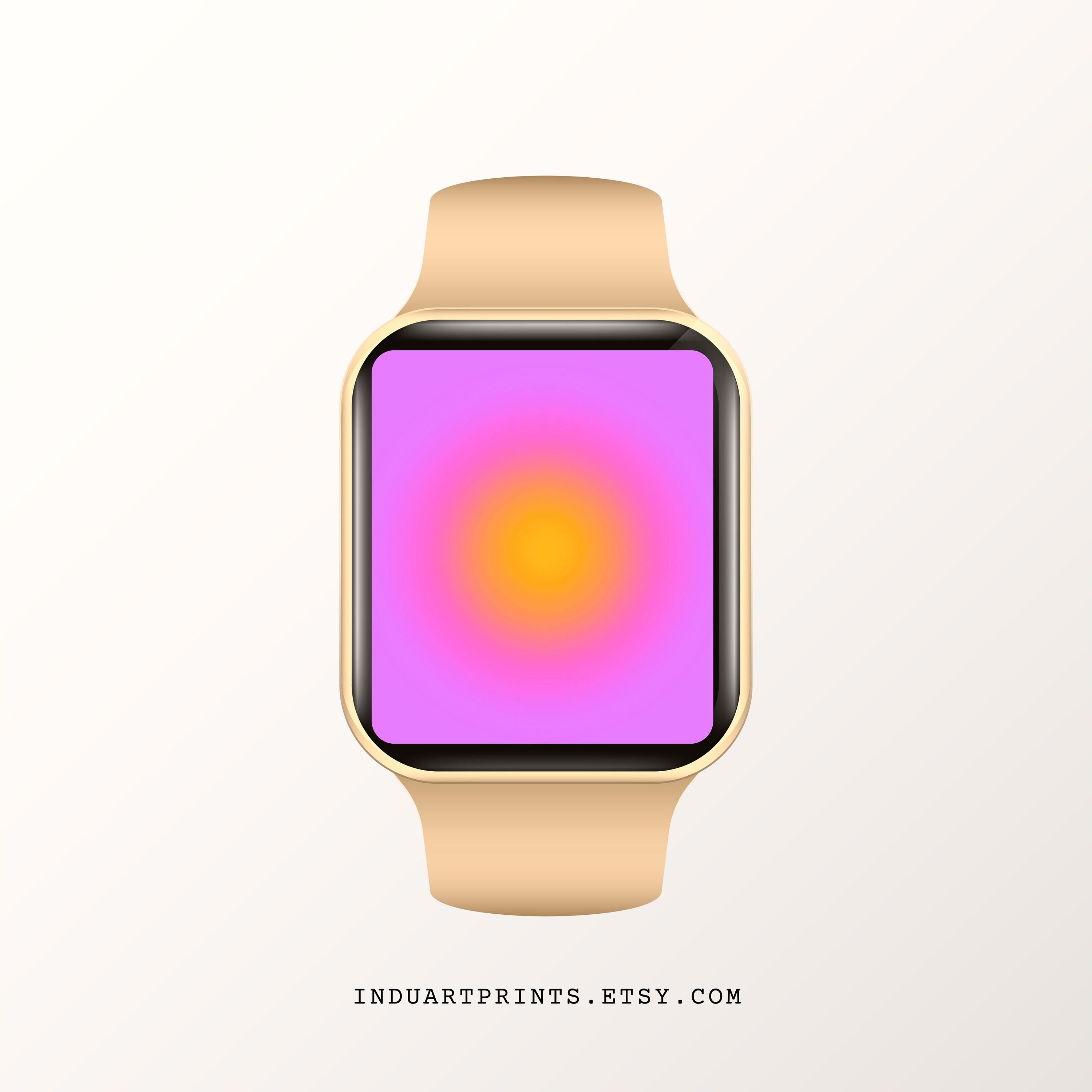 Aura Gradient Apple Watch Wallpaper, Colorful Smartwatch Background ...