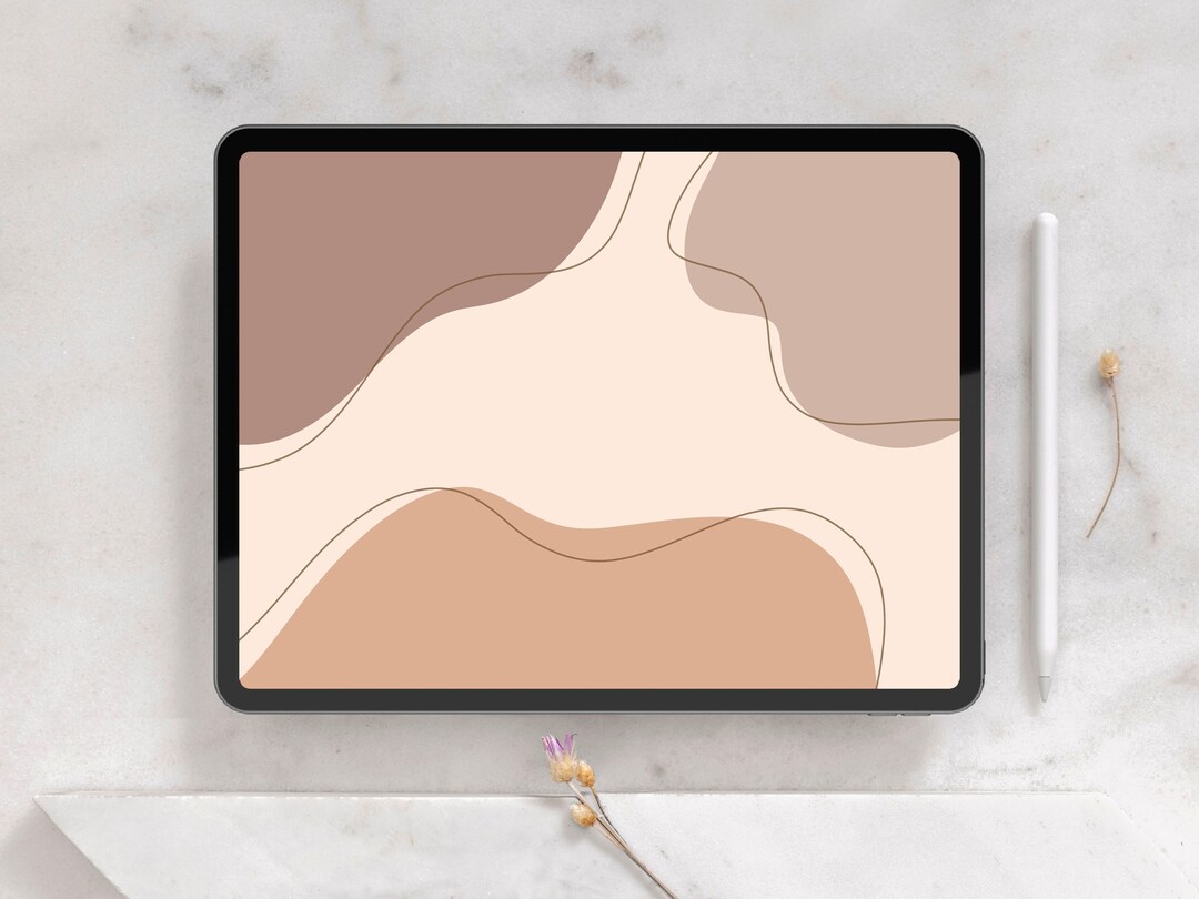 Abstract Boho iPad Wallpaper Warm Neutral Tablet Background - Etsy