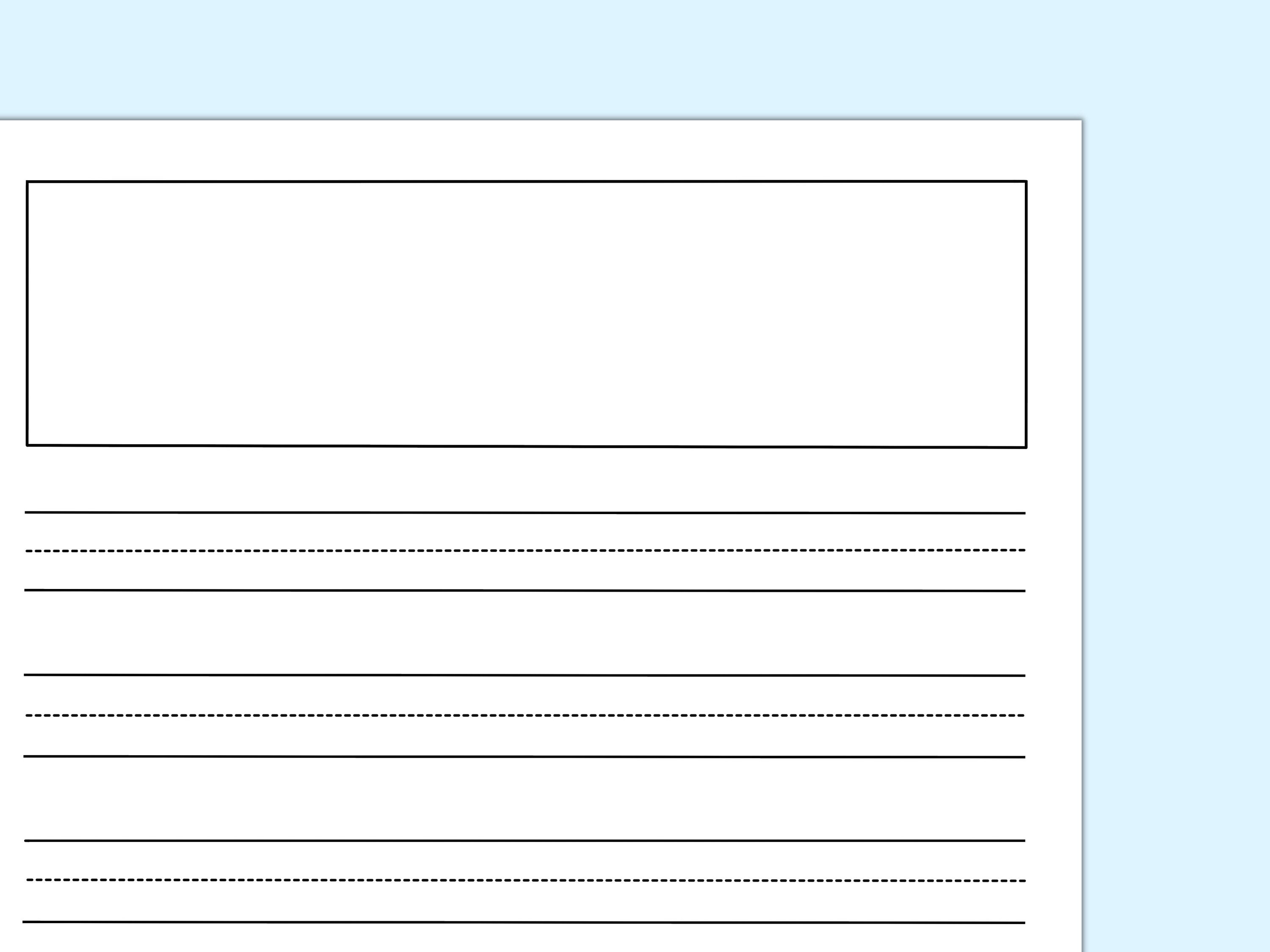 Handwriting Story Practice Paper Printable, Kids Draw Write Sheet ...