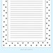 Hearts Letter Writing Paper, Minimalist Printable Stationery, Black and ...