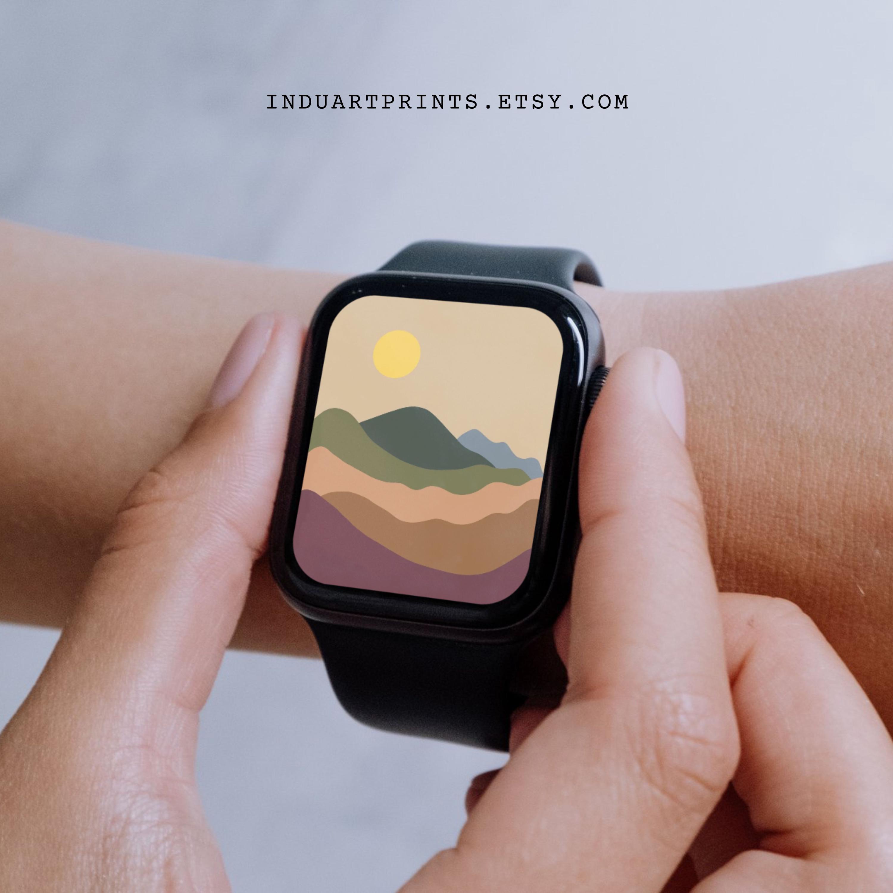 Aesthetic Landscape Smartwatch Wallpaper, Neutral Apple Watch Face ...