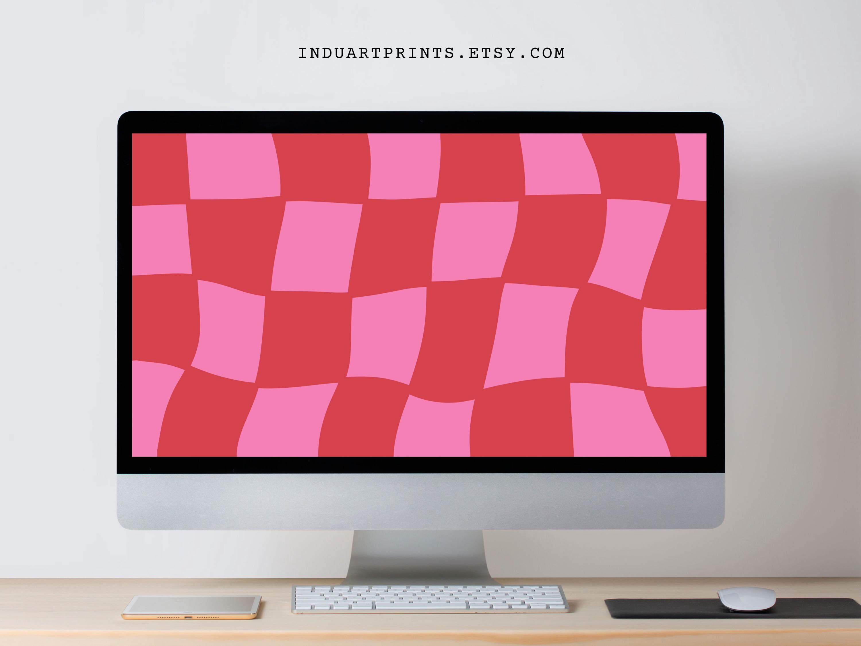 Checkered Desktop Wallpaper, Geometric Pattern Background, Abstract ...