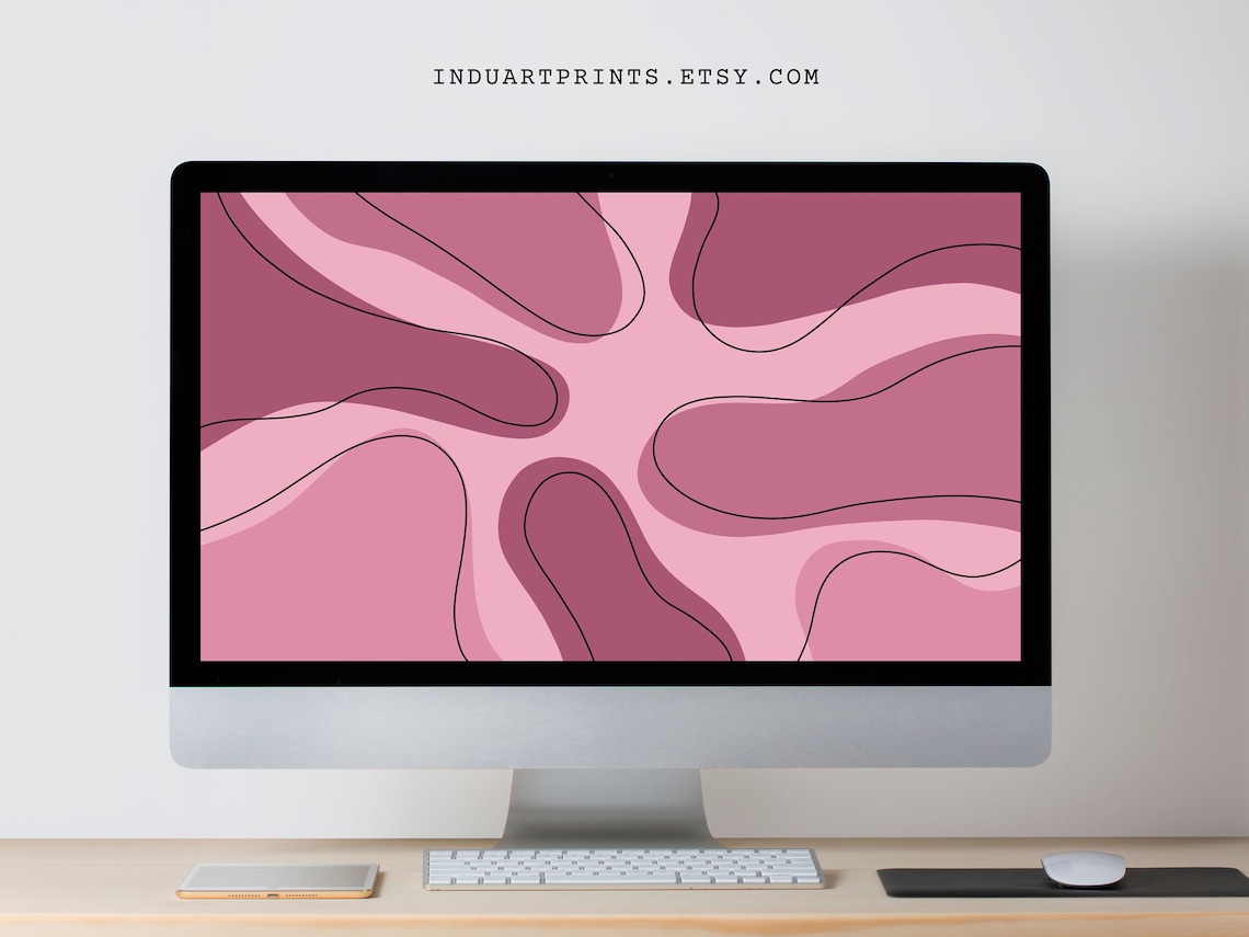 Abstract Pink Desktop Wallpaper, Mac Windows Background, Red Shades ...