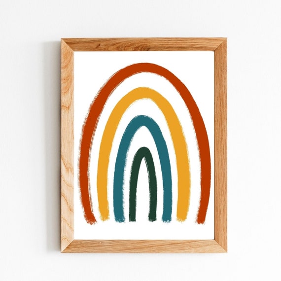 Rainbow Wall Art Printable Rainbow Nursery Decor Kids Room - Etsy