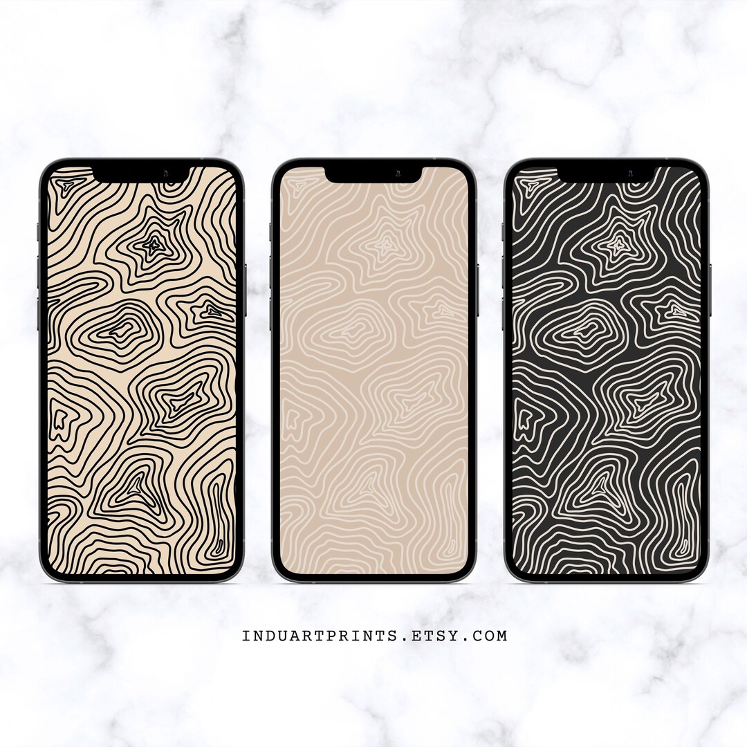 Abstract Patterns Phone Wallpaper, Set of 3, Modern Aesthetic, iPhone ...