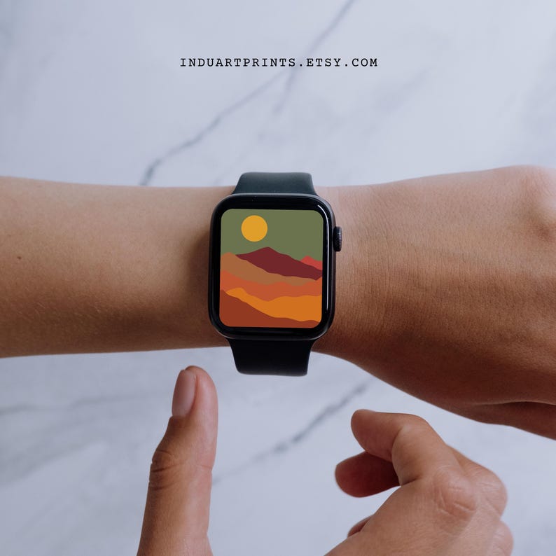 Abstract Landscape Smartwatch Wallpaper, Aesthetic Apple Watch Face ...