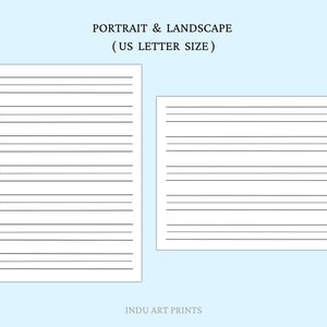 Handwriting Practice Paper Printable, Kids Writing Sheet, Kindergarten ...
