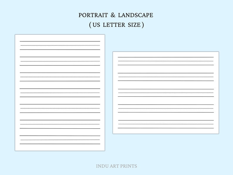 Handwriting Practice Paper Printable, Kids Writing Sheet, Kindergarten ...