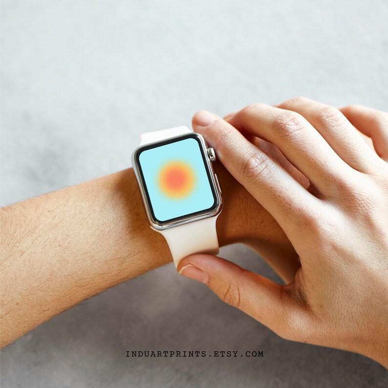 Blue Gradient Apple Watch Wallpaper, Colorful Aura Smartwatch ...