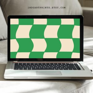 Checkered Laptop Wallpaper, Geometric Pattern Background, Abstract ...