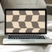 Checkered Laptop Wallpaper, Neutral MacBook Background, Modern ...