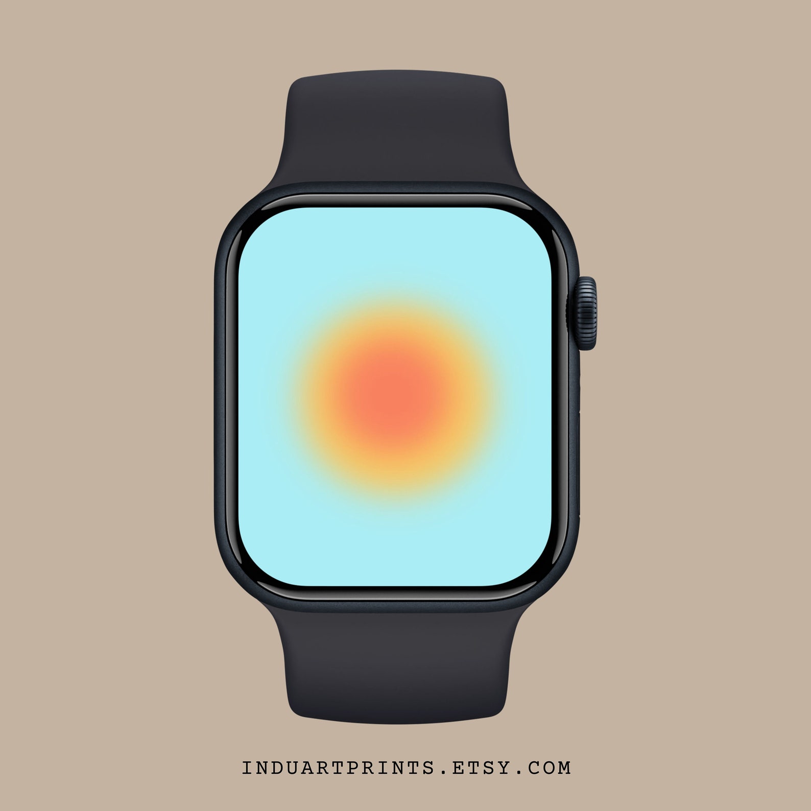 Blue Gradient Apple Watch Wallpaper, Colorful Aura Smartwatch ...