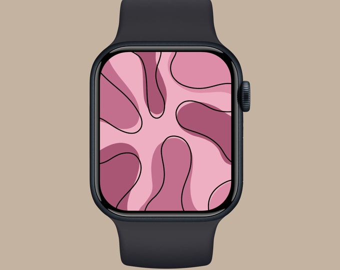 Abstract Pink Apple Watch Wallpaper, Colorful Smartwatch Backgrounds ...